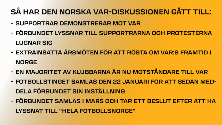 Spelet bakom norska VAR-motståndet: “Kampen är inte över” - FotbollDirekt