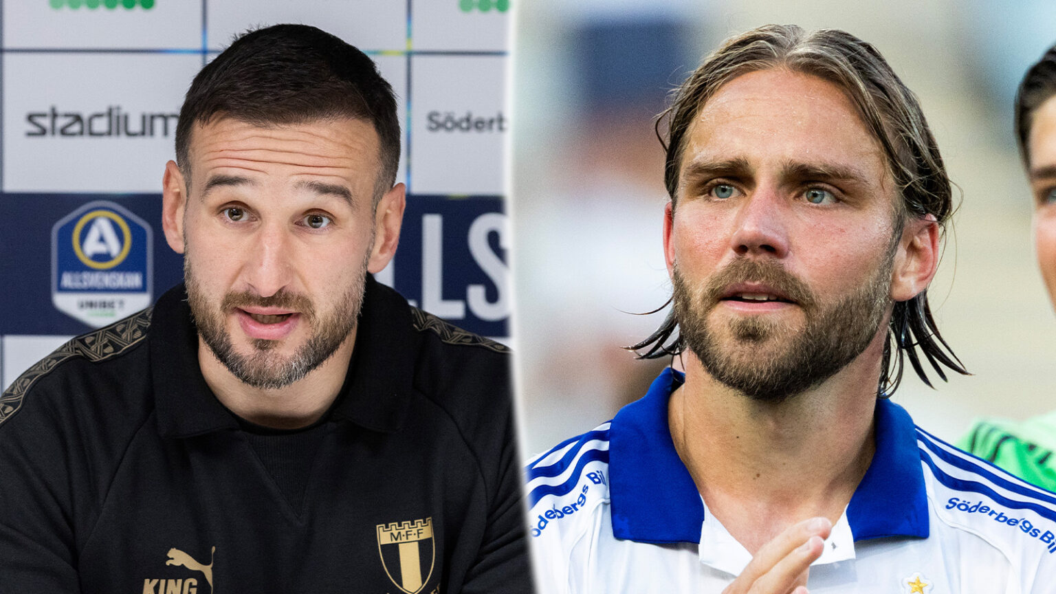 Anes Mravac, Martin Falk och Arnór Traustason hyllar Nyman